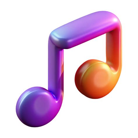 Serene Minimalist A Single Floating Musical Note With Vibrant Colors Premium 59439274 Png