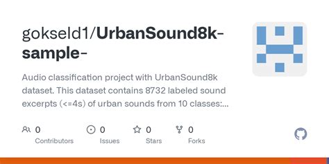 Github Gokseld Urbansound K Sample Audio Classification Project With Urbansound K Dataset