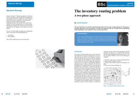 Inventory Routing Problem A Two Phase Approach