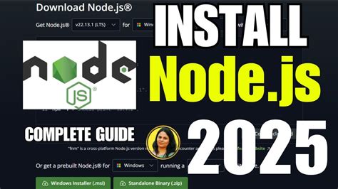 how to install node js in windows 10 11 [2025 update] download and run