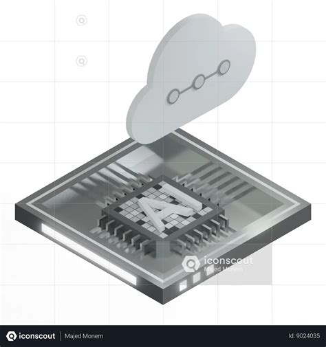Ai Cloud Chip Architecture Processor 3d Icon Download In Png Obj Or Blend Format