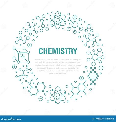 Molecule Circle Banner Abstract Science Background Medical Chemistry