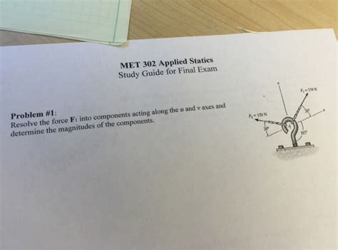 Solved Resolve The Force F Into Components Acting Along Chegg Com