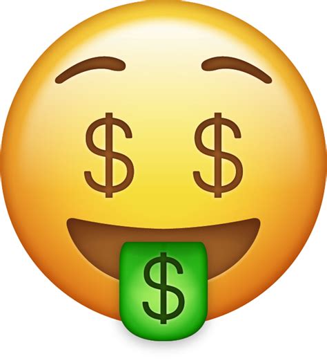 Money Emoji Riches Graphic Cash Symbol Financial Emoticon