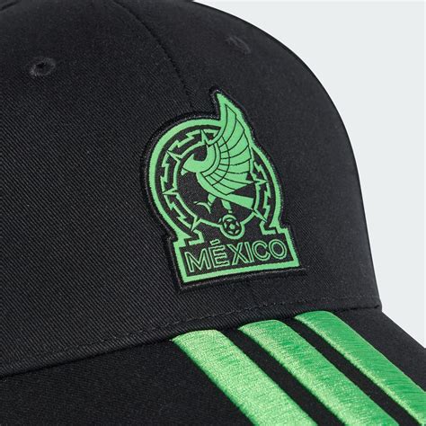 Adidas Mexico 26 Baseball Cap With 3 Stripes Black Free Shipping