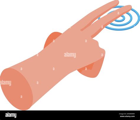 Hand Interacting With A Digital Interface Touching A Screen With Two