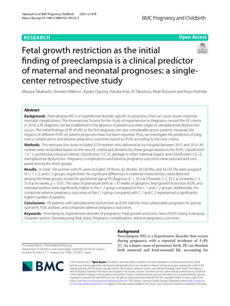 Detal Grouth Restriccion As Initial Finding Of Preecalmpsia Is A