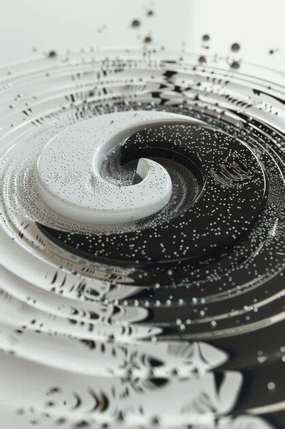 Premium Photo Ying Yang Symbol In Style Of Data Visualization