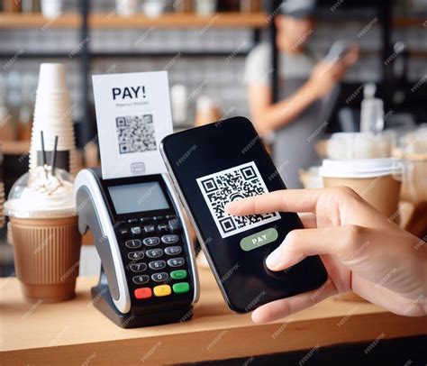 Premium Ai Image Hands And Phone Closeup Scanning Qr Code On Mobile Phone Paying In