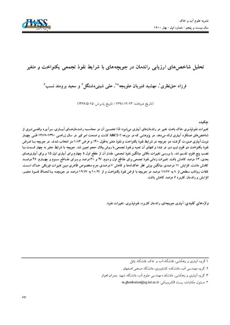 Pdf The Analysis Of The Indexes Of Furrow Irrigation Efficiency Evaluation For The Condition