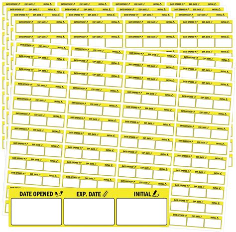 1 5 X 0 5 Inch Date Opened Date Expired Stickers Medication Instruction