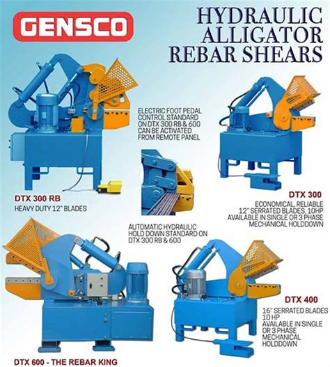 Gensco Hydraulic Alligator Rebar Shears Arthur Machinery Llc