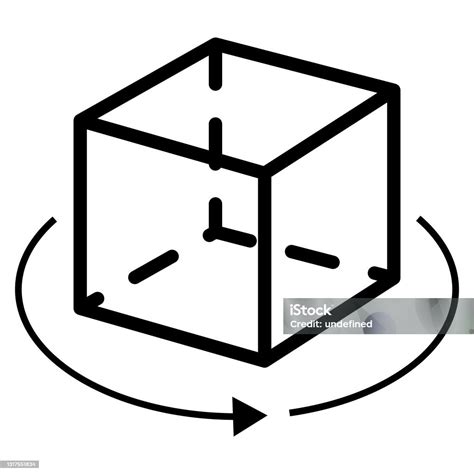 3d 회전 화살표 큐브 객체 뷰 아이콘 입방체에 대한 스톡 벡터 아트 및 기타 이미지 입방체 파노라마 돌기 Istock