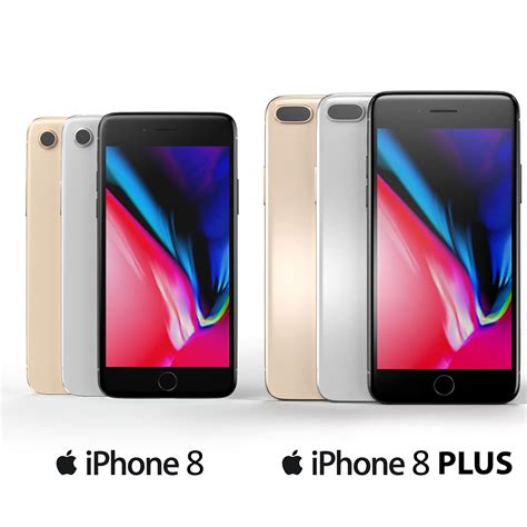 Apple Iphone 8 Iphone 8 Plus Ve Iphone X Tüm Renkli 3d Model 59