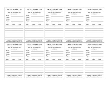 20 Free Printable Drug Card Template Microsoft Word In Word By Drug