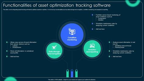 Functionalities Of Asset Optimization Tracking Software Ppt Powerpoint