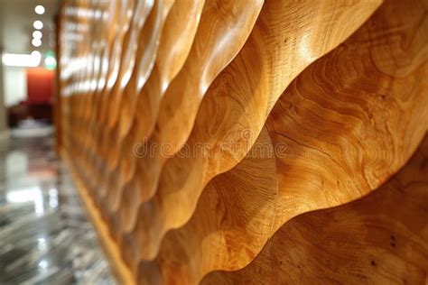 Handcrafted Woodworking Wall Panel With Glossy Finish And Beveled