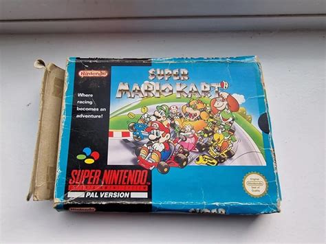 Super Mario Kart Game Snes Boxed Pal Super Nintendo Tested £3499
