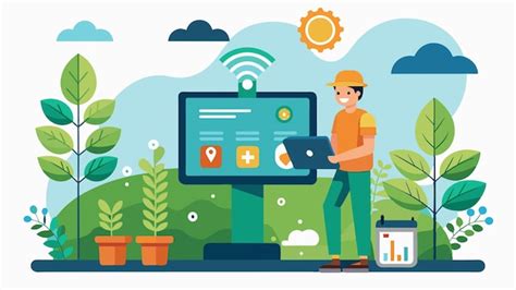 Premium Vector A Digital Platform That Allows Farmers To Track And Manage The Growth And Yield