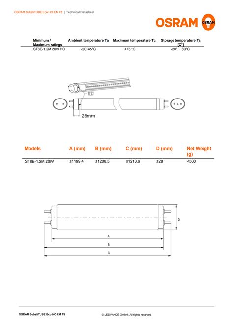 Osram Led T8 4ft St8e 20w 865 1 2m Substitube Eco Ho Em Selangor Malaysia Kuala Lumpur Kl