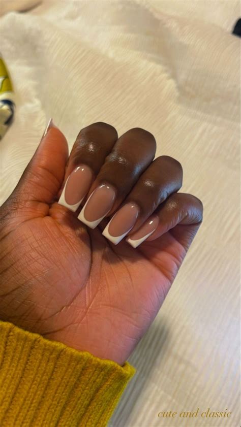 Dark Skin African American Black Woman With Short French White