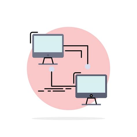 Local Lan Connection Sync Computer Flat Color Icon Vector 13296500 Vector Art At Vecteezy