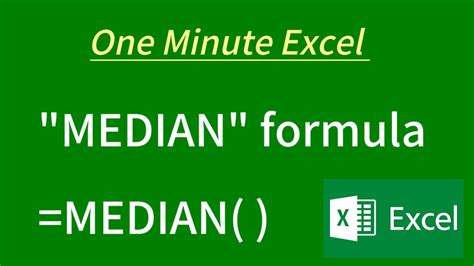 How To Use The Median Function In Excel Median Formula Median Excel