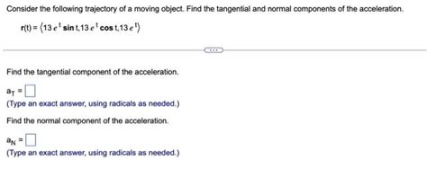Solved Consider The Following Trajectory Of A Moving Object