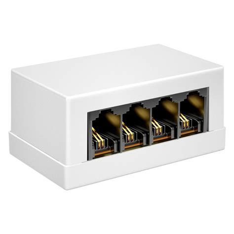 4-Полосный адаптер RJ45-RJ11 Сетевой преобразователь в телефонный ...