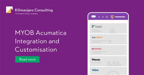 MYOB Acumatica Integration And Customisation Kilimanjaro Consulting