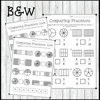Comparing Fractions Worksheets By Leily Geng TPT