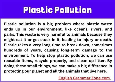 Causes Of Plastic Pollution Essay Pdf
