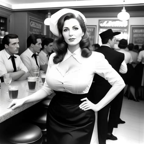 Aimoms Vintage Busty Waitress