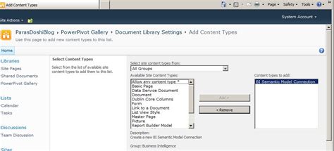 Sharepoint Powerpivot Site How To Extend Document Library To Connect
