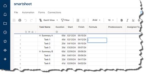 Adding Or Editing Smartsheet Formulas Smartsheet Tips