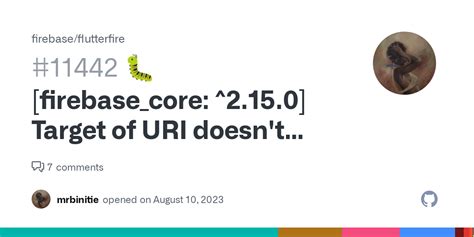 🐛 [firebase core 2 15 0] target of uri doesn t exist package firebase core firebase core dart