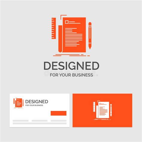 Business Logo Template For Code Coding File Programming Script Orange Visiting Cards With