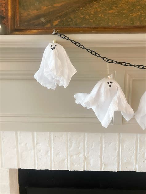 How To Make Hanging Ghosts A Dollar Tree Diy The Morris Mansion