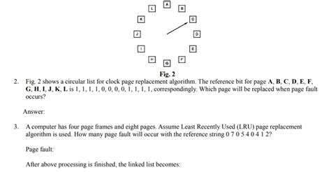 solved 1 fig 2 2 fig 2 shows a circular list for clock
