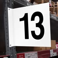 Projecting Aisle Sign Number 13 Double Sided Sku S2 5354 13