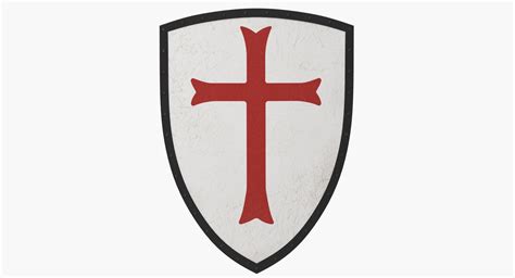 3d Knights Templar Shield