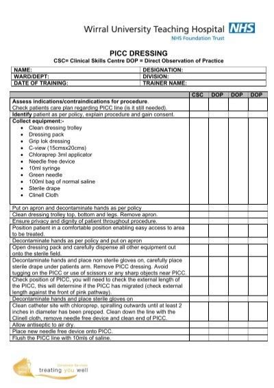 PICC Dressing Competency