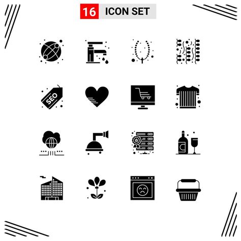 16 Creative Icons Modern Signs And Symbols Of Label Web Christian Fun Fireworks Editable Vector