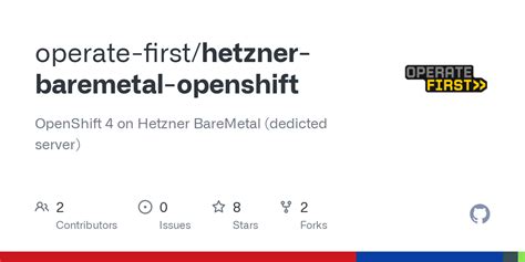 Github Operate Firsthetzner Baremetal Openshift Openshift 4 On Hetzner Baremetal Dedicted