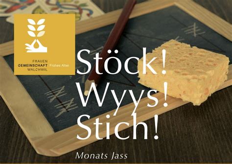 Monats Jass Beginnt Am Mittwoch 01022023 — Frauen Gemeinschaft Walchwil