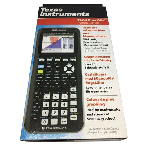 Texas Instruments Ti 84 Plus Ce T Python Edition Graphing Calculator Black Shopee Malaysia