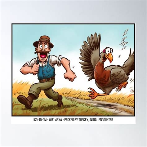 Pecked By Turkey Medical Coding Humor Icd 10 Cm Poster For Sale By Sipandstan Medical
