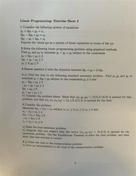 solved linear programming exercise sheet 21 ﻿consider the