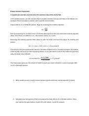 Lab Solution Chemistry Prelab Pdf Prelab Solution Preparation Points Per Question