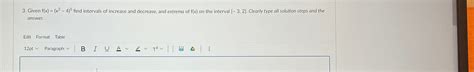 Solved Given F X X2 4 5 ﻿find Intervals Of Increase And